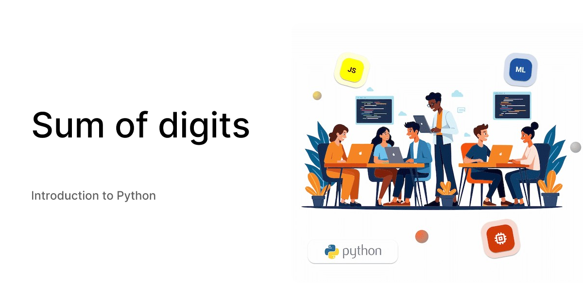 Sum Of Digits Introduction To Python