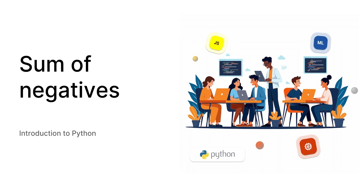 Sum of negatives - Introduction to Python