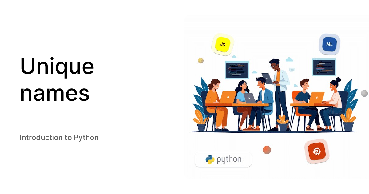 Unique names - Introduction to Python